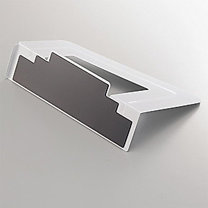 LIHIT LAB Magnetic Book End (Shelf Divider), 3" x 9.4" x 6.5", White, (A7350-0)