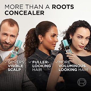 L'Oreal Paris Root Cover Up Temporary Gray Concealer Spray, Hair Color Spray with Filling & Thickening Coverage, Black, Packaging May Vary