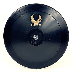 Olympus Midnight Series 2.5kg - 2.25kg - 1.75kg - 1.5kg - 1.25kg - .75kg Low-Spin Training Discus, 65% Rim Weight - Training Approved Track & Field Throwing Discus (2.5, kilograms)