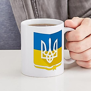CafePress Bendera Ukraina Mugs Ceramic Coffee Mug, Tea Cup 11 oz