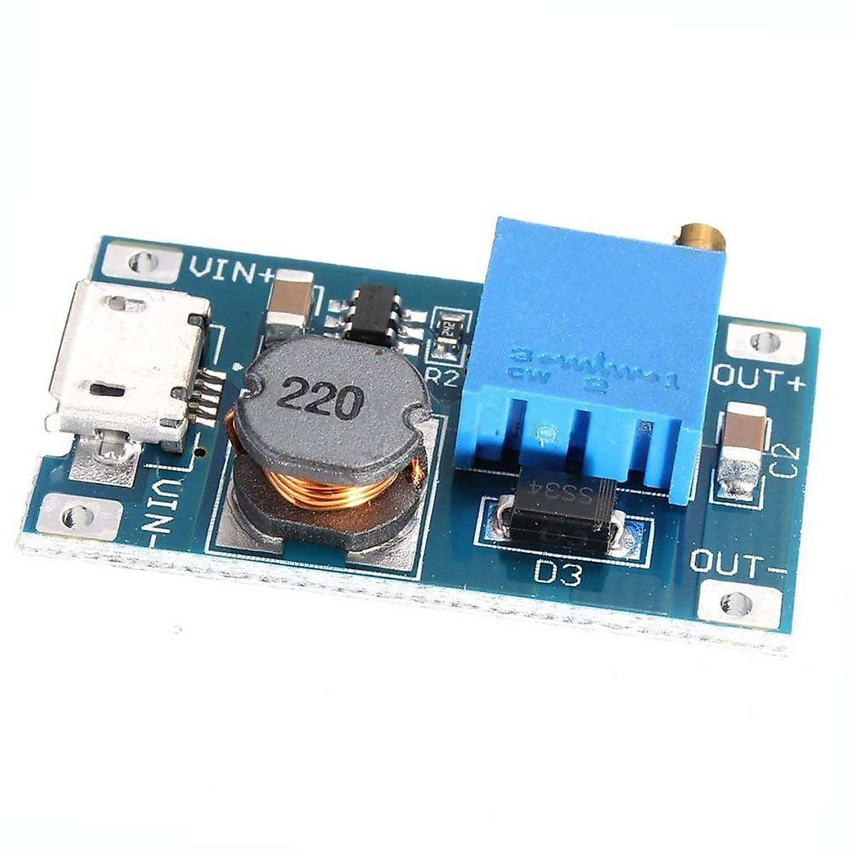 HiLetgo 5pcs DC-DC Step Up Converter Booster Power Supply Module Boost Step-up Board MAX Output 28V 2A