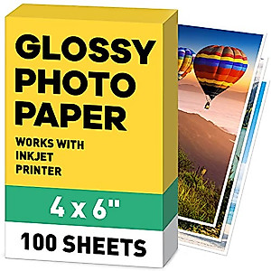 Photo Paper 4x6 Glossy (100 Sheets) Photo Paper For Printer - Works With Inkjet Printer - Picture Paper For Printer - Copy Paper Photo Quality // Paper Plan