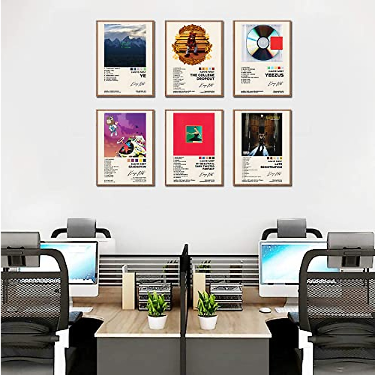 Kanye West Poster Fine Line Poster Harry's House Music Album Poster Cover Signed Limited Poster Canvas Wall Art Room Aesthetics Decor Set of 6 Unframe 8x10 inch (Kanye West Poster)