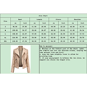 chouyatou Women's String Quilted Shoulder Oblique Zip Moto Pu Leather Biker Jacket (Small, Coffee)