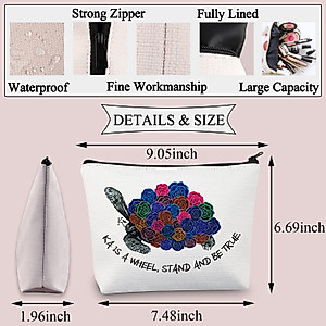 BDPWSS Ka Is A Wheel Stand And Be True Makeup Bag Book Lover Gift Bookworm Gift Book Themed Gift Dark Tower Gift (Wheel Be True)