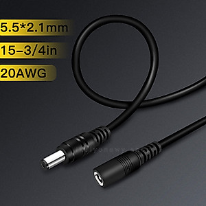 lkelyonewy 6 Pack Dc Power Supply 1 Female to 2 Male 5.5Mm X 2.1Mm Jack Camera Cable Barrel Plug Y Splitter Adapter Wire for CCTV Cameras Led Light Strip and More