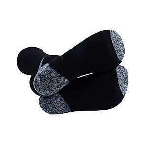 Foemo 6 Pairs of Performance Socks for Men - Versatile and Supportive, with Reinforced Heel and Toe (Black)