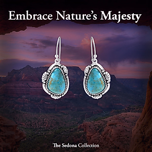 Stauer Sedona Turquoise Genuine Arizona Turquoise Jewelry Earring Set (Earrings)