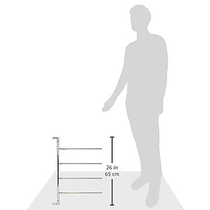 Smedbo SME, STAINLESS STEEL POLISHED FK634 Towel Rail Swing-Arm, 40.7 x 6 x 62.9 cm