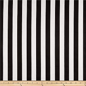Richland Textiles 1 in. Stripe Black/White Fabric By The Yard