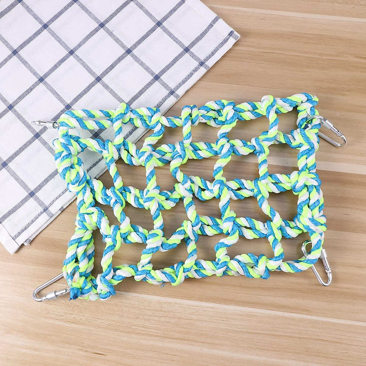 UEETEK Rat Ferret Climbing Rope Net Pet Bed Small Animal Activity Toy for Hamster Parrot