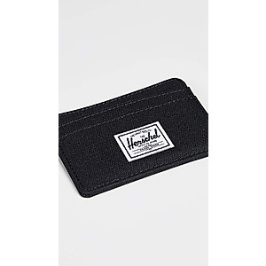 Herschel mens Charlie Rfid Card Case Wallet, black, One Size US