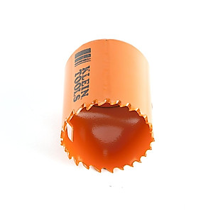 Klein Tools 31928 Bi-Metal Hole Saw, 1-3/4-Inch for Cutting Stainless Steel, Mild Steel, Drywall, Wood and Plastic, with Easy Slug Removal