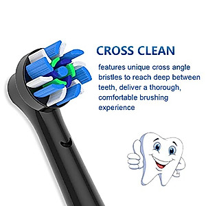 8pcs Cross Clean Brush Heads Compatible with Oral B Electric Toothbrush, Compatible with Cross Action Pro 1000 and Other Oral B Electric Toothbrush.