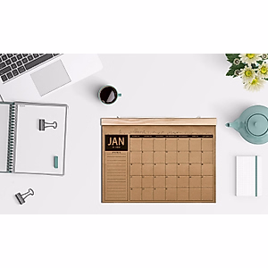 Calendar 2024-2025 - Wall Calendar Runs from Jan 2024 to Jun 2025, 18 Monthly Calendar Planner, Desk Calendar with Thick Kraft Paper for Home Office Organizing & Planning (16.5"x12.2") - Norjews