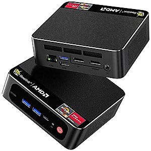 Beelink Mini-PC, AMD Ryzen 5 5560U(6C/12T up to 4GHz),16G DDR4 500GB PCIe3.0 SSD 6 Core 1600MHz Graphics Mini-Desktop-Computer, 4K@60Hz Triple Display, HDMI2.0+DP1.4+Type-C, WiFi 6, BT5.2, RJ45 LAN