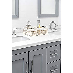 Mkono Macrame Storage Baskets Decor with Removable Cloth Liner Boho Storage Bins Handmade Woven Decorative Countertop Shelf Cabinet Organizer for Bedroom Nursery Living Room, Set of 3