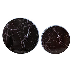 Signature Kitchenware Electric ove Burner Range vers Derative Set of 4 (Marble Charal),10h and 8 h