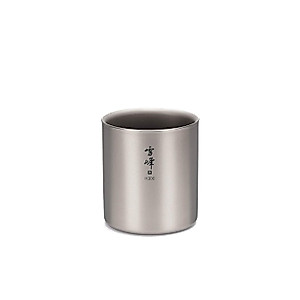 Snow Peak Titanium H450 Stacking Mug, TW-122, Premium Titanium, Made in Japan, Ultralight for Camping, Backpacking Everyday Use, Lifetime Product Guarantee