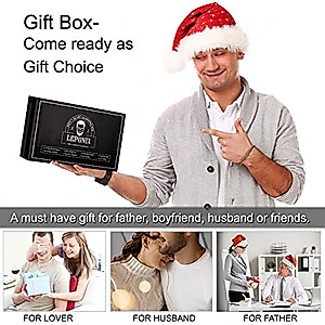 Shaving Kit for Men, Include Safety Razor, Sandalwood Shaving Cream, Mens aftershave, Pre Shave Oil, Shaving Brush and Bowl, Shaving Apron Bib -Unique Gifts for Men Him Stocking Stuffers