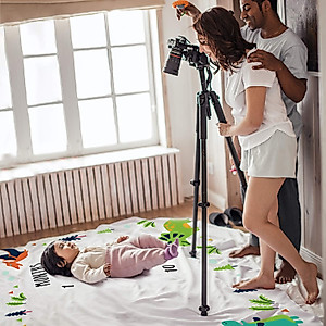 Baby Monthly Milestone Blanket Boy - Dinosaur Neutral Newborn Month Blanket for Boy & Girl Personalized Shower Gift Soft Plush Fleece Photography Background Prop with Frame Large 47''x40''