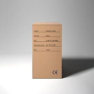 CLIPOP Modern Nightstand, LED Night Stand with 2 High Gloss Chest of Drawers, Bedside Table Cabinet with Remote Control Light, Wood Matte Nightstand 20.6" Tall Bedroom Furniture, White