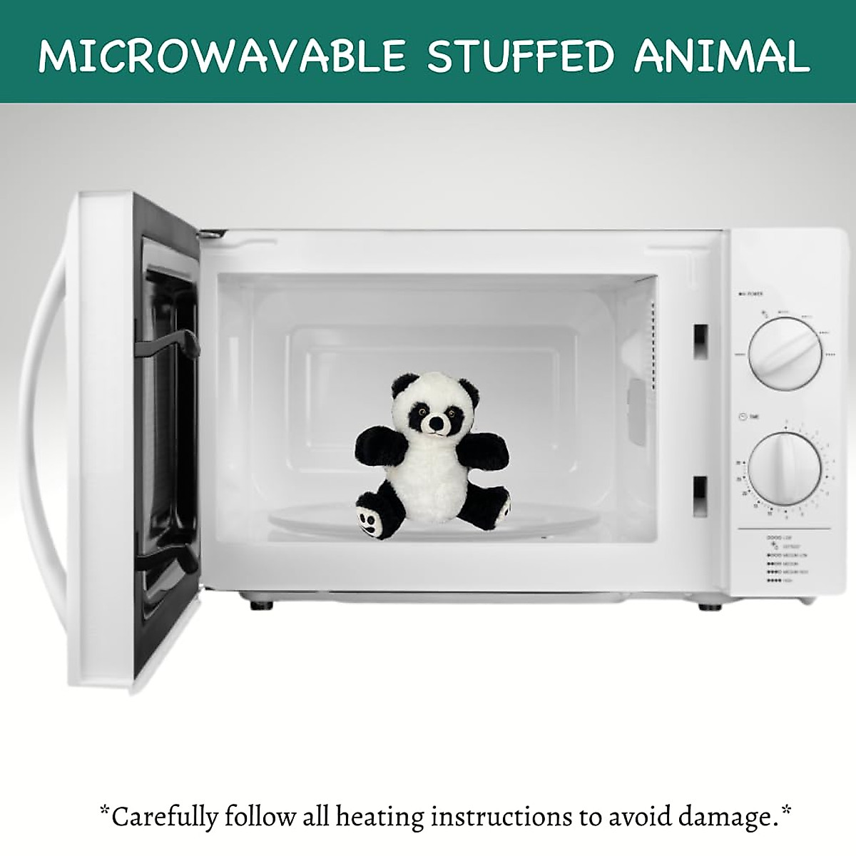 Panda Gifts, Microwavable Stuffed Animal (Jr Size), Panda Toys, Panda Blanket, Drawstring Bookbag for Kids, Heatable Plush Animals, Panda Baby Stuff, Stuffed Animal Blanket Set