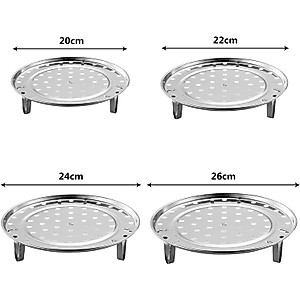 Bonilaan Steam Rack, 4-Layer Stainless Steel Trivet Rack Stand Steamer Rack for Baking Cooking Steaming