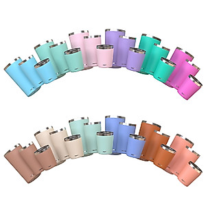 CUPKIN Stackable Stainless Steel Kids Cup Smoothie Tumbler, Powder Coated Insulated Tumblers, BPA Free Lid and Silicone Straw 8 Fl Oz (Pack of 1), Bright Blue