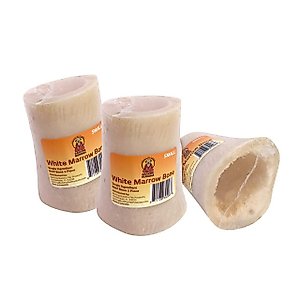 Barking Buddha 3" Small White Beef Femur Bones for Dogs | All Natural, Preservative Free, Premium Quality Dental Chew Treats (Pack of 3)