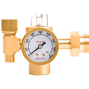 SPARC Argon CO2 Flowmeter + Regulator MIG TIG 0-60CFH CGA580 Inlet 2YR USA WARRANTY