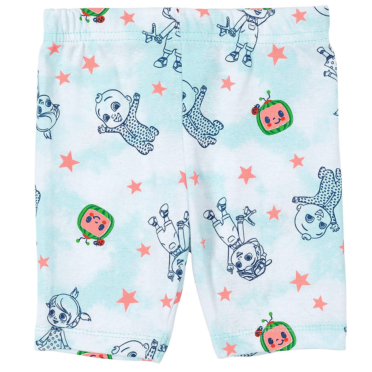 CoComelon JJ Yoyo Tomtom Infant Baby Girls Peplum T-Shirt and Bike Shorts Outfit Set Pink 12 Months