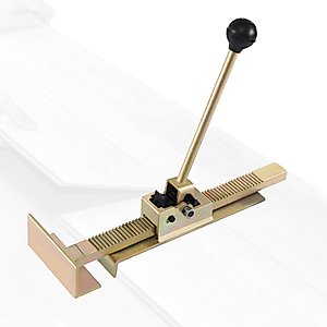 Samger Cast Steel Hardwood Flooring Jack Professional Ratcheting Hardwood Plank Jack Vinyl Flooring Tools for Laminate Flooring Installation Hard Wood Straight Tile Contractor Hand Tool