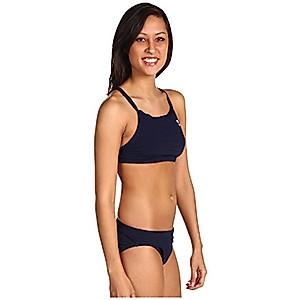 TYR Sport Women's Solid Durafast Diamondback Workout Bikini,Navy,X-Small