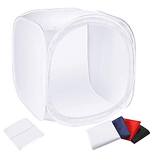 Neewer® 32x32 inch/80x80 cm Photo Studio Shooting Tent Light Cube Diffusion Soft Box Kit with 4 Colors Backdrops (Red Dark Blue Black White) for Photography