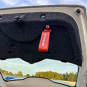 Kyostar Universal Racing Tow Strap for Front or Rear Bumper Towing Hooks (Red)