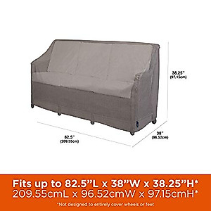 MODERN LEISURE 3008 Garrison Waterproof Loveseat Cover (82.5 W x 38 D x 38.25 H inches), Heather Grey