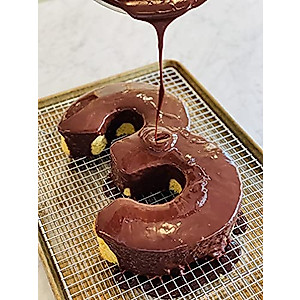 Ateco Extra Large Number Cake Mold and Cutter, 2, 11-inches Tall, Silver