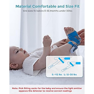 Babytone Baby Oxygen Monitor, Baby Sleep Monitor, Tracking Avg O2, Pulse Rate and Movement for Infant, Wearable Foot Monitor with Bluetooth and APP, for 0-36 Months Newborn's Sleep (New Sock Version)