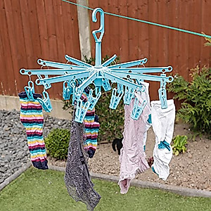 HANGERWORLD 20 Clip Hanging Laundry Drying Rack for Socks, Underwear and Baby Clothes