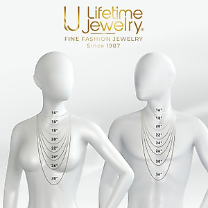 LIFETIME JEWELRY 3mm Rope Chain for Men & Women Diamond Cut Necklaces for Women & Men Necklace 14 to 36 Inch Black | Gunmetal | Stainless Steel (22 inches, Black)