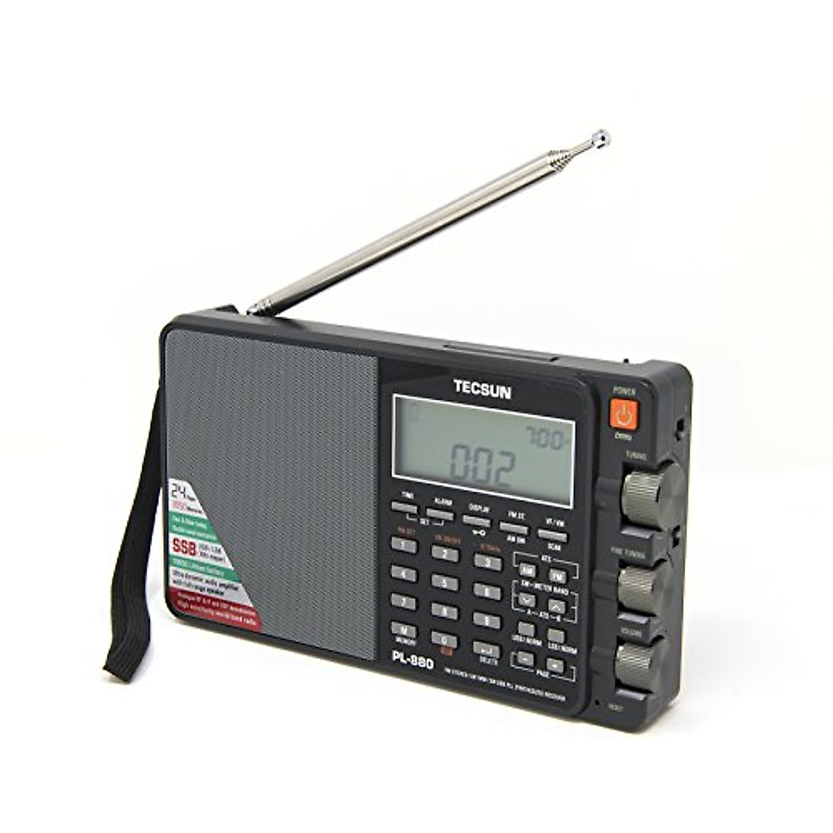 Tecsun PL880 Portable Digital PLL Dual Conversion AM/FM, Longwave & Shortwave Radio with SSB (Single Side Band) Reception