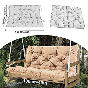 YXMKJOS Swing Cushions - Outdoor Porch & Patio Waterproof Washable 2-3 Seater Replacement Cushions