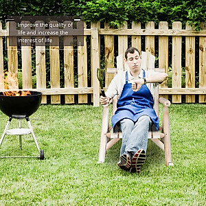 INXXCOROO Rustic Fir Wood 65x95x96cm Outdoor Patio Courtyard Rocking Chair with Log Finish for Backyard and Front Porch