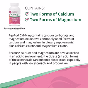 Fairhaven Health Peapod Cal-Mag | Pregnancy & Lactation Supplement | Contains Calcium, Magnesium, & Vitamin D3 for Pregnancy, Baby and Female Health | Gluten & Dairy Free CalMag | 1 Month Supply