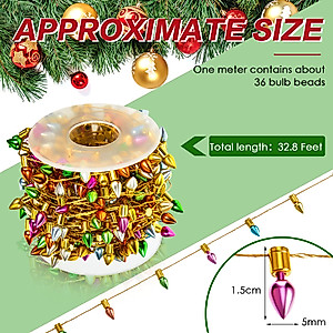 Tuanse 32.8 Feet Dollhouse Fake Light String Valentine‘s Day Mini Craft Miniature Lights Fairy Dollhouse Miniature String Miniature Decorations for Craft Christmas Valentine‘s Day(Multicolor)