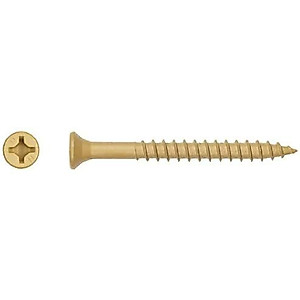#9 x 3" Deck Screws, Tan, ACQ Compatible, Combo Drive - Square and Phillips (Quantity: 5 pounds) Can be Used with Pressure Treated Lumber