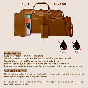 LUXEORIA Genuine Leather Travel Backpack for Women & Men, School Backpack for Boys & Girls, Handmade Retro Style Large Backpack, Laptop Backpack for Office | (17"X14"X6" - Retro - Hunter Brown)