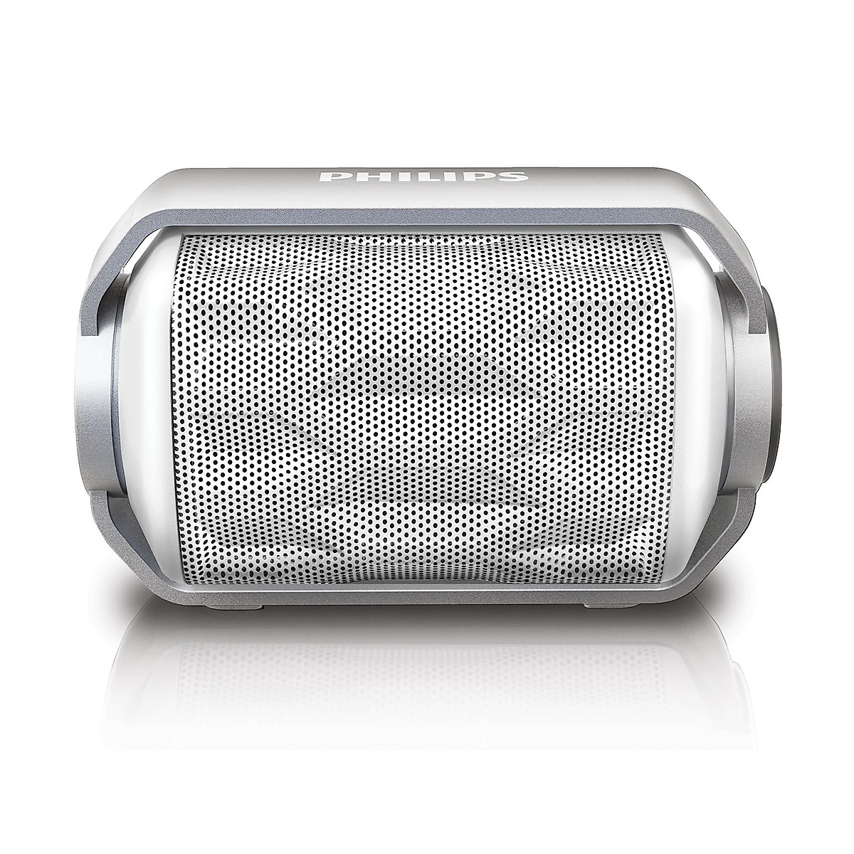 Philips BT2200W/27 Bluetooth Wireless Portable Speaker with Built-in Microphone and Rechargeable Battery (White)