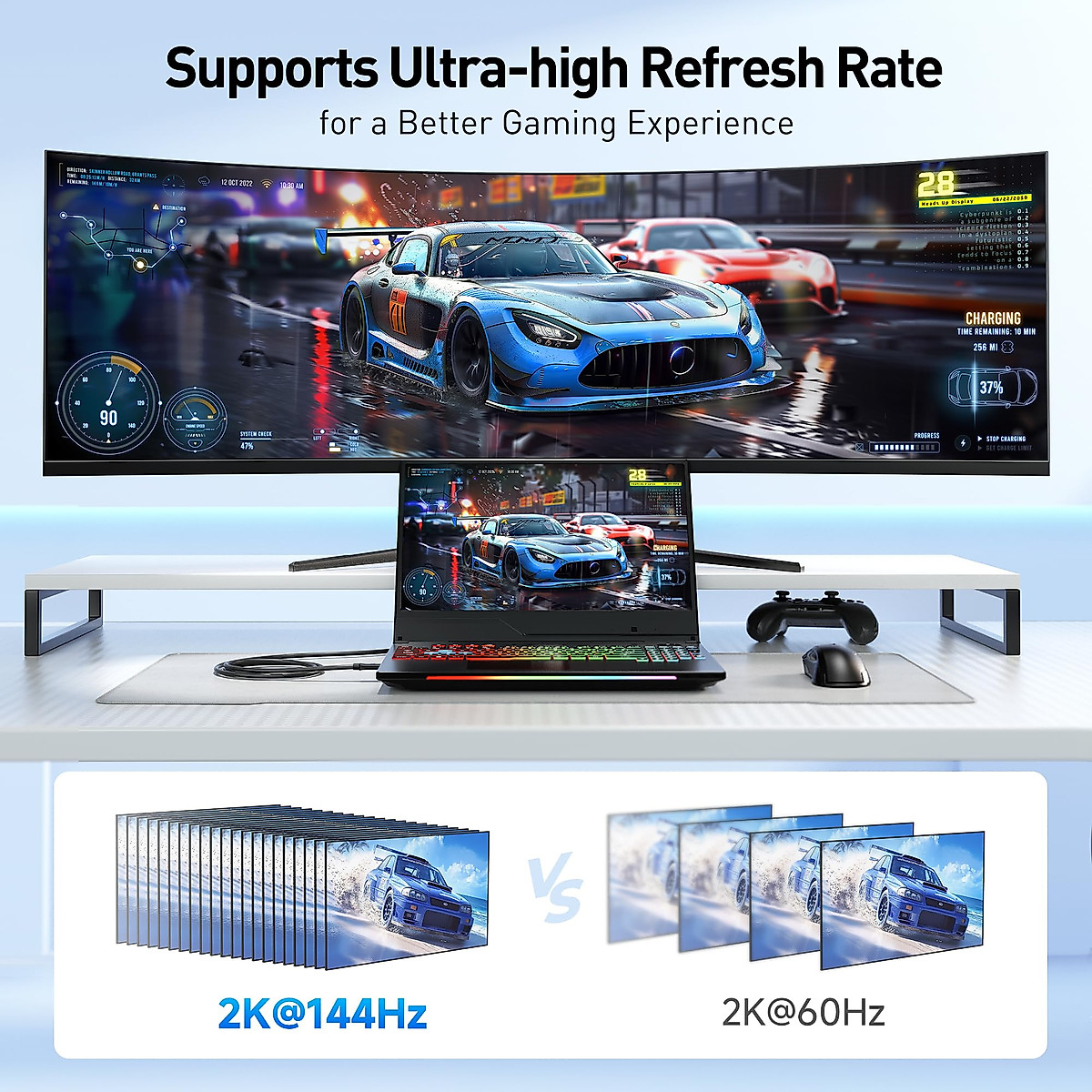 Cable Matters USB C to HDMI Cable, Supporting 4K 60Hz (USB-C to HDMI Cable) in Black 6 ft - Thunderbolt 4 / USB4 Compatible with iPhone 16/15 Pro Max Plus, MacBook Pro, Dell XPS 13, Surface Pro